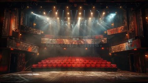 Grand Theater Interior With Stage Set For A Spectacular Evening