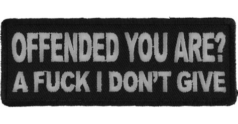 Offended You Are A Fuck I Dont Give Yoda Patch Iron On Offensive