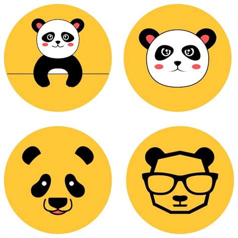 Premium Vector Panda Face