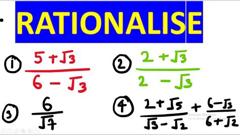 Rationalisation Short Trick Maths Maths Shorttrick Youtube
