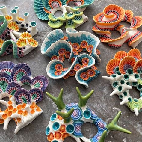 Lisa Stevens Ceramic Sculptures Capture Coral Inspired Motifs In