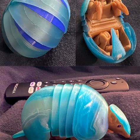 Cheerful Articulated Armadillo Fidget Roll Up Armadillo Ball Model