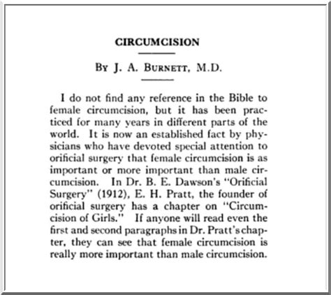 Brother K Female Circumcision Is Really More Important