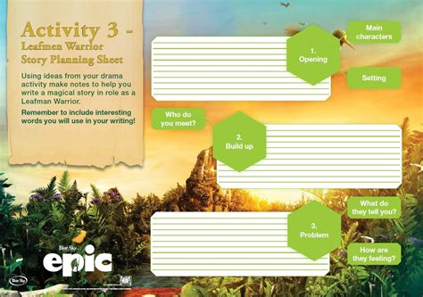 Epic Activity Sheet Snapshot