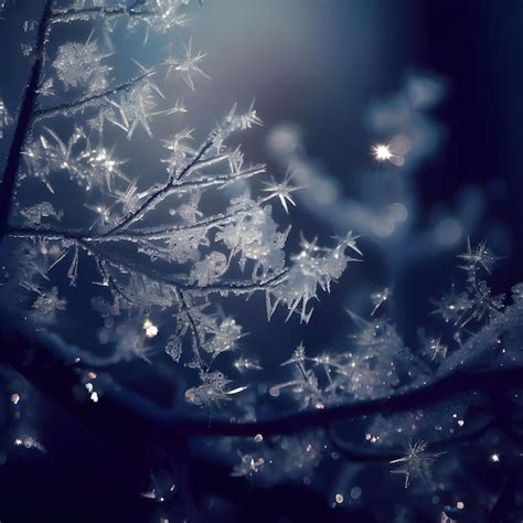 Premium Ai Image Snowfall Tree With Snow Wallpaper By Ai