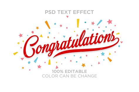 Premium Vector Congratulations Typography