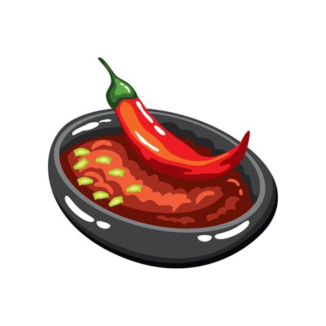 Refried Beans With Chili 13827234 Vector Art At Vecteezy