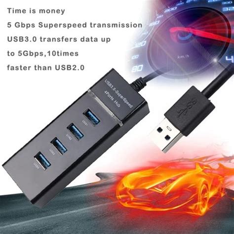 Hi Speed 4 Port USB 3 0 Multi HUB For Desktop PC Laptop Transfer Rate Up To 5Gbps