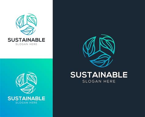 Premium Vector Sustainable Recycle Environmental Logo Design Vector Illustration