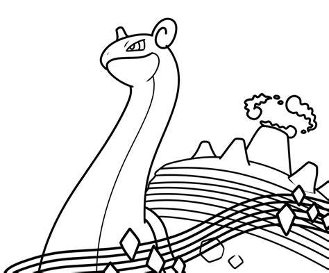 Pokemon Lapras Gigantamax Coloring Pages Rainbow Canvas Free