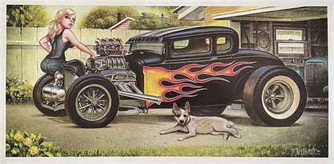 Pin By Lindsay Lavallee On Hot Rod Art Automotive Art Art Cars