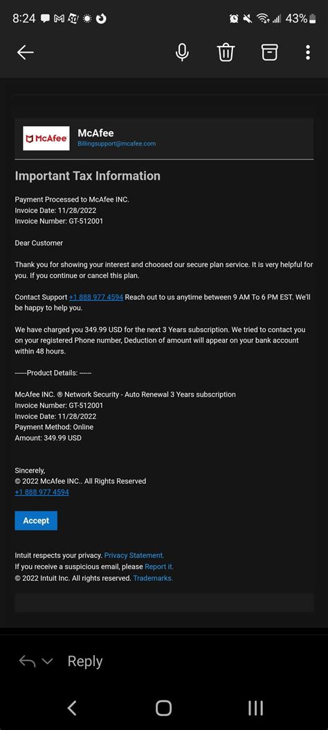 Mcafee Scam 18889774594 R Scamnumbers