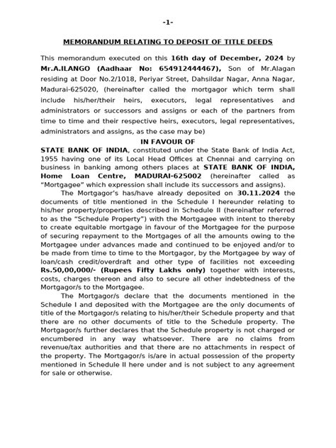 Ilango Sbi Mod 1 Pdf Mortgage Law Private Law