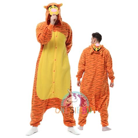 Mens Tigger Onesie Halloween Party Costume Outfit