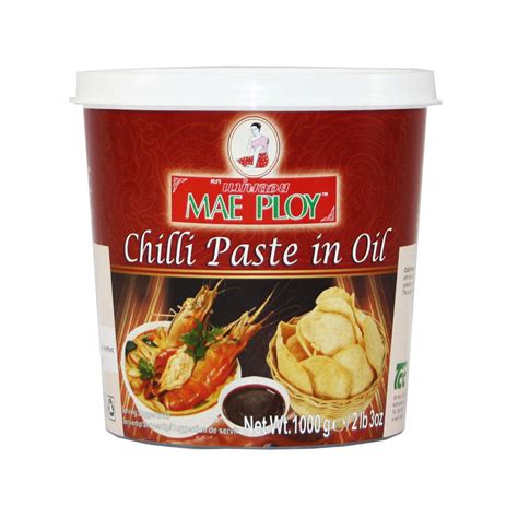 Thai Chilli Paste In Oil 1kg Tub By Mae Ploy Thai Food Online