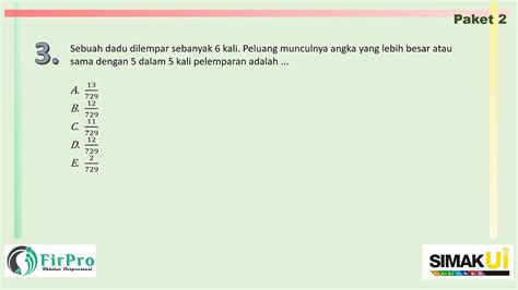 Matdas Simak Ui 2023 No 3 Paket 2 Youtube