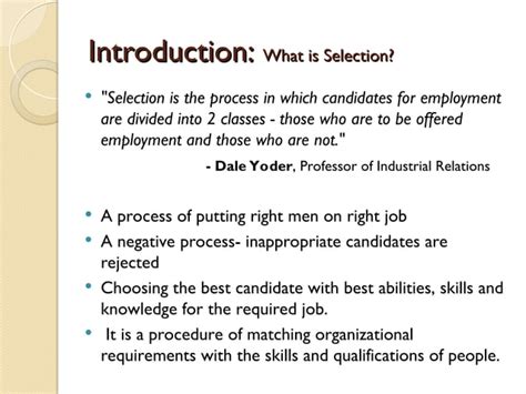 Selection And Non Selection In Indian Railwaysppt