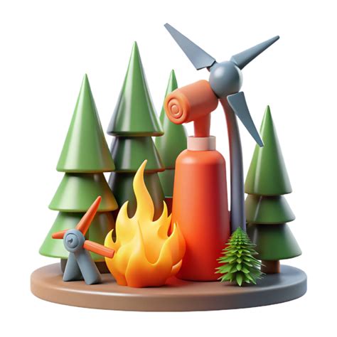 Forest Fire Prevention Wind Turbine Fire Extinguisher 55922028 Png