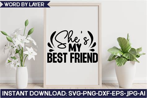 Shes My Best Friend Svg Design Graphic By Svghouse · Creative Fabrica