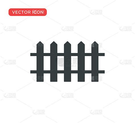 栅栏图标矢量插图设计
