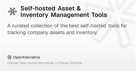 Best Self Hosted Asset And Inventory Management Tools 2026