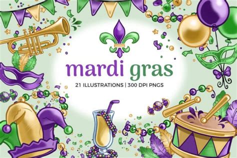 Mardi Gras Clipart Graphic By Theclipatelier · Creative Fabrica