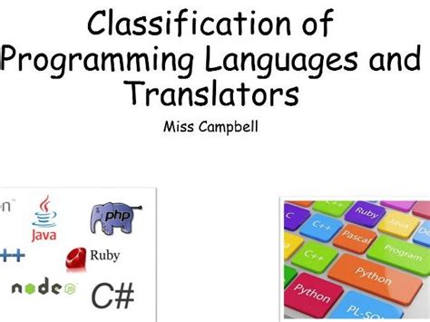 Classification Of Programming Languages And Translators Teaching