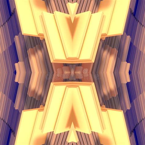 Kaleidoscopic Pattern Wave Stacks Of Rectangular Shapes 3d Rendering Business Background