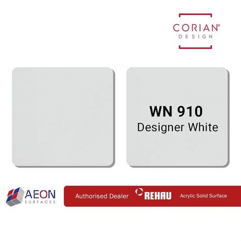 Corian Acrylic Solid Surface Designer White Wn910 For Bathroom