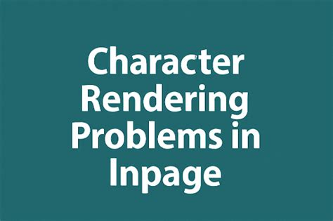 Fix Character Rendering Problems After Copying Unicode Urdu To Inpage
