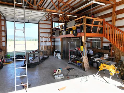 10008 30×48x16 Post Frame Shop With Two Open Lean Tos In Chattaroy