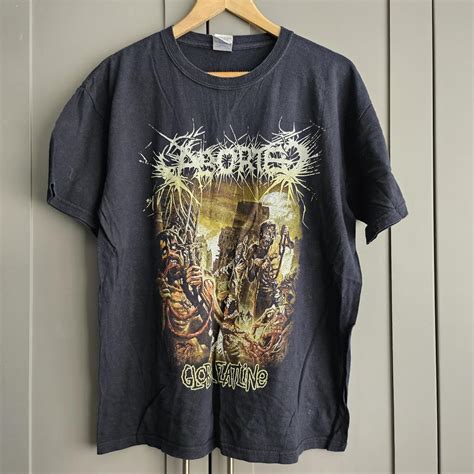Aborted Global Flatline Tee Front And Back Print Depop