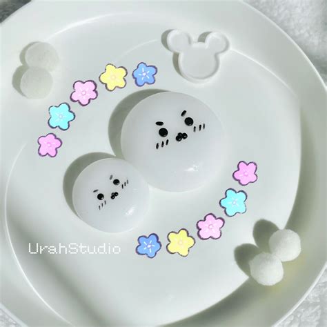 Mochi Seal Dango Squishy Toy Hand Made Stress Reliever Slime Toy Etsy