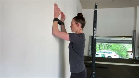 Scapular Wall Slide With Mini Band Youtube