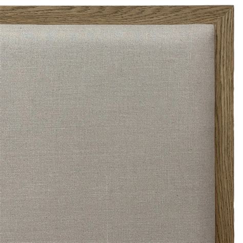 Adeline French Linen And Oak Timber Bedhead Helena House