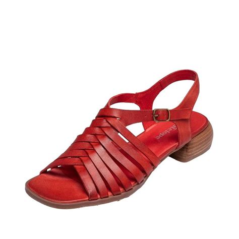 Shop Womens Leni Sandal In Red Leather On Sale At Beyondstyle Get 38