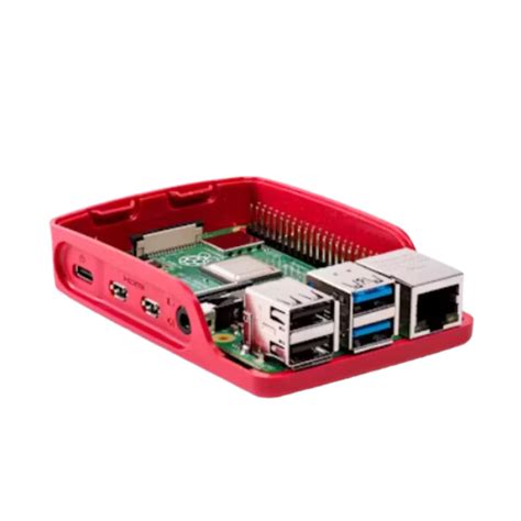 raspberry pi 4 case red and white c