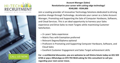Hi Tech Recruitment On Linkedin Salesaccountmanager Techsolutions