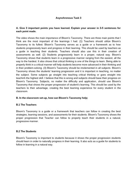 Asynchronous Task 3 Pdf