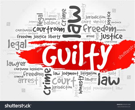 Guilty Word Cloud Concept Stock Vector Royalty Free 393291508