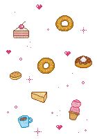 Pixel Cakes Pixel Cute Donuts Cake Icecram Sweet Coffee