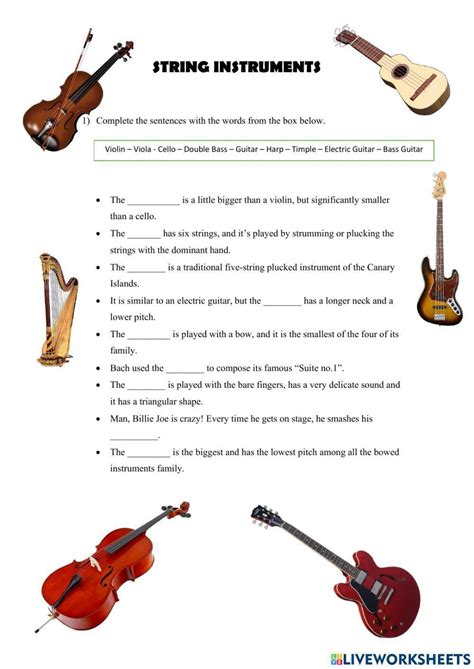 String Instrume Free Interactive Worksheets 1836567