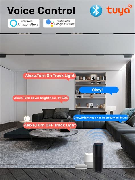 Smart Zigbee Led Magnetic Track Light Dimmable 48v Pendant Spot Lamp