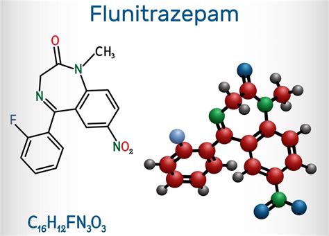 Premium Vector Flunitrazepam Drug Molecule It Has Hypnotic Sedative