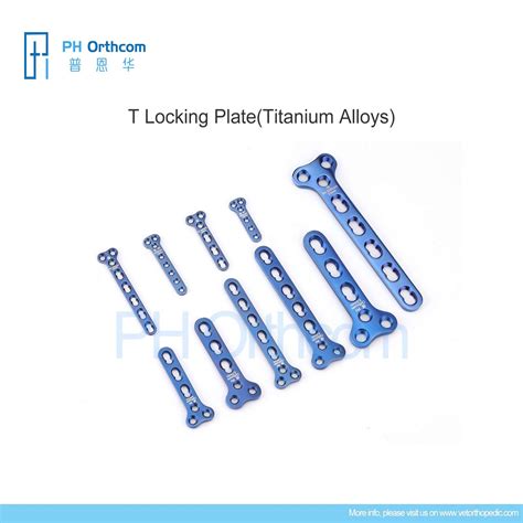 Titanium T Locking Plates Ph Orthcom Veterinary Orthopaedic Implants Manufacturer