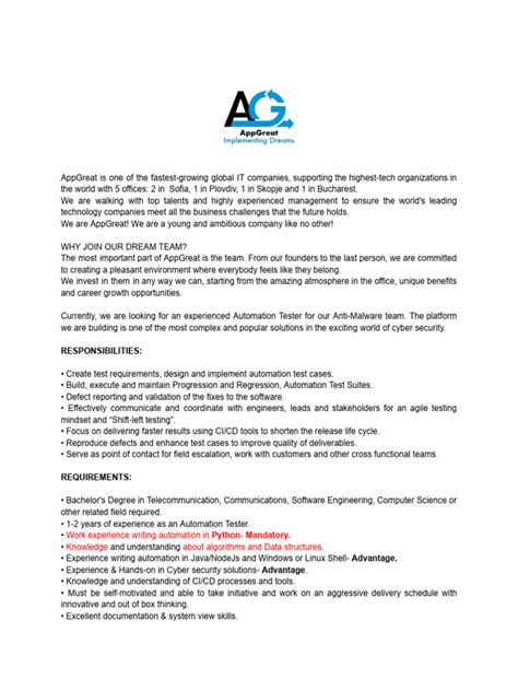 automation tester jd pdf