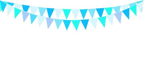 The Sweet And Beautiful Blue Tone Color Of Garland Bunting Flags