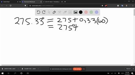 SOLVED Convert The Angles From Decimal Degrees To DMS Degree Minute Sec Notation