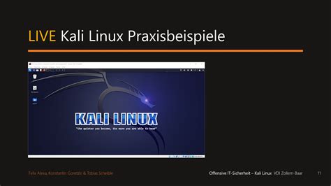 Kali Linux Cyber Security Vortrag Tobias Scheible