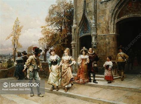 Courtship Cesare Auguste Detti 1847 1914 Oil On Canvas Dated 1888 65 4 X 86 2cm Superstock